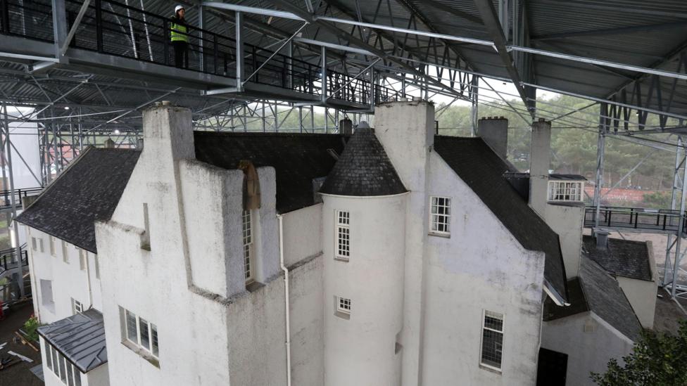 Mackintosh Hill House conservation project at 'exciting' stage - BBC News