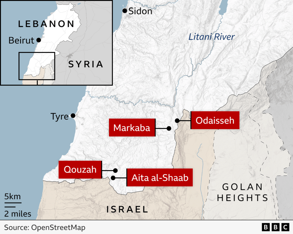 Israel-Lebanon in maps: Tracking the conflict with Hezbollah and Iran ...
