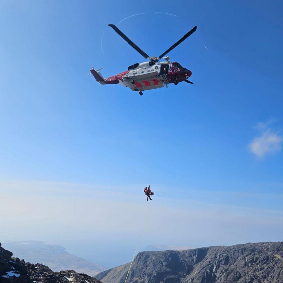 Climber avoids serious injury in a fall in Skye - BBC News