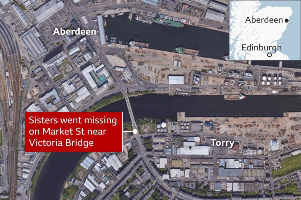 Aberdeen search for missing sisters focuses on river banks - BBC News