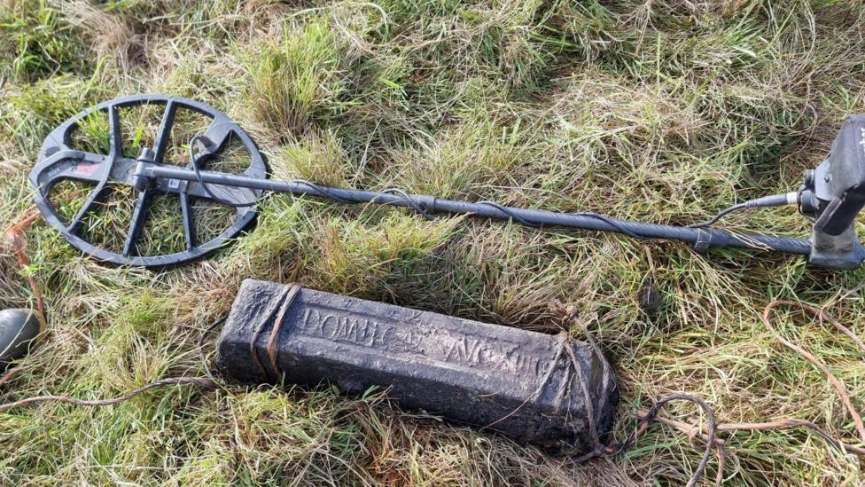 Rare Roman lead ingots found by metal detectorists in Ceredigion - BBC News