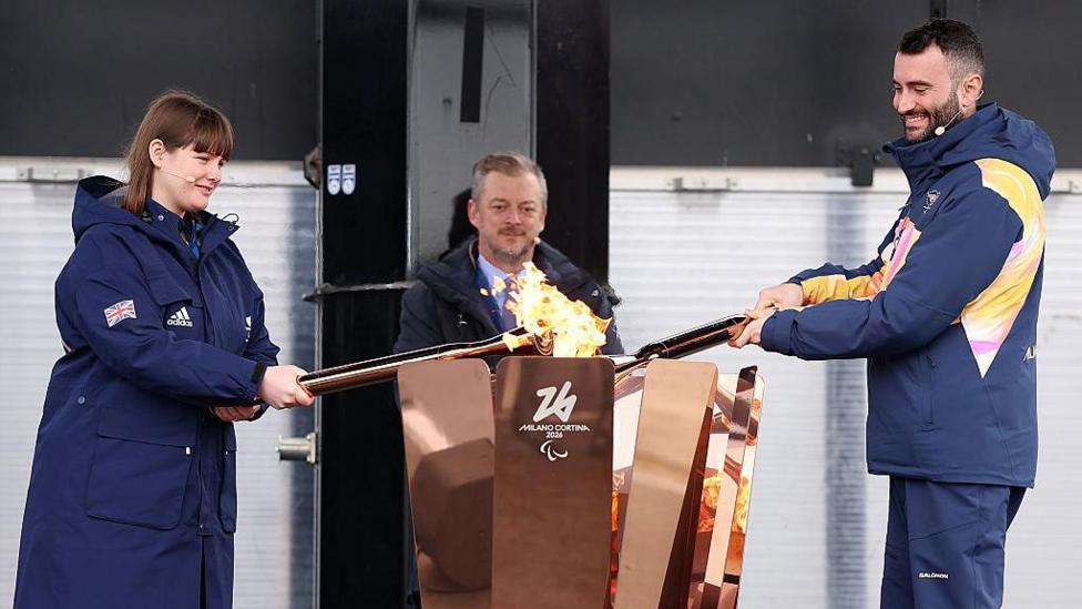 Paralympic Games flame is lit at Stoke Mandeville Stadium - BBC News