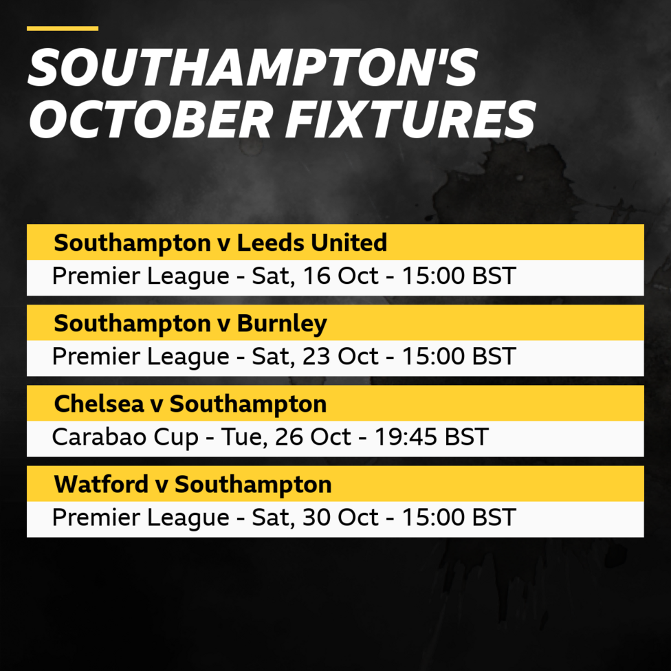 What's left for Southampton in October? - BBC Sport
