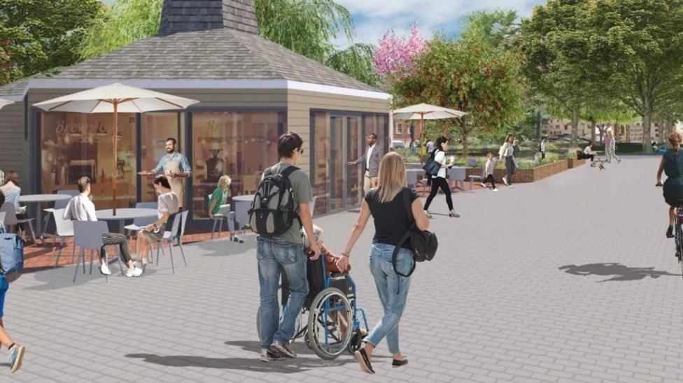 Work under way to turn Gainsborough riverside loo into cafe - BBC News
