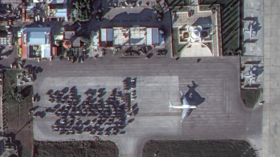 Russia moving equipment at Syrian bases, satellite images show - BBC News