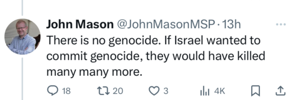 John Mason expelled from SNP over 'unacceptable' Gaza posts - BBC News