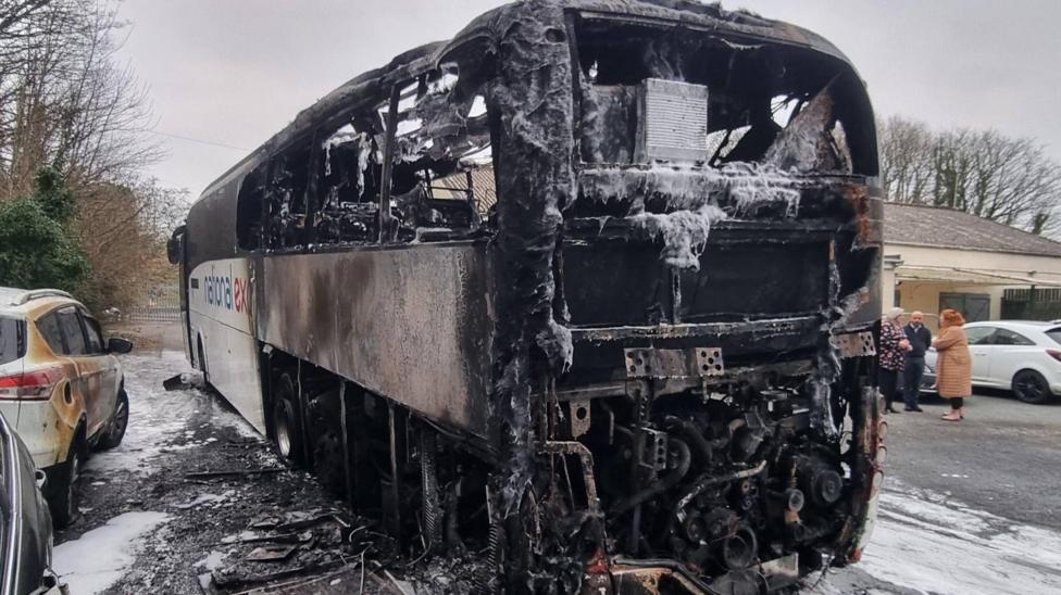 Plymouth fire severely damages National Express coach - BBC News