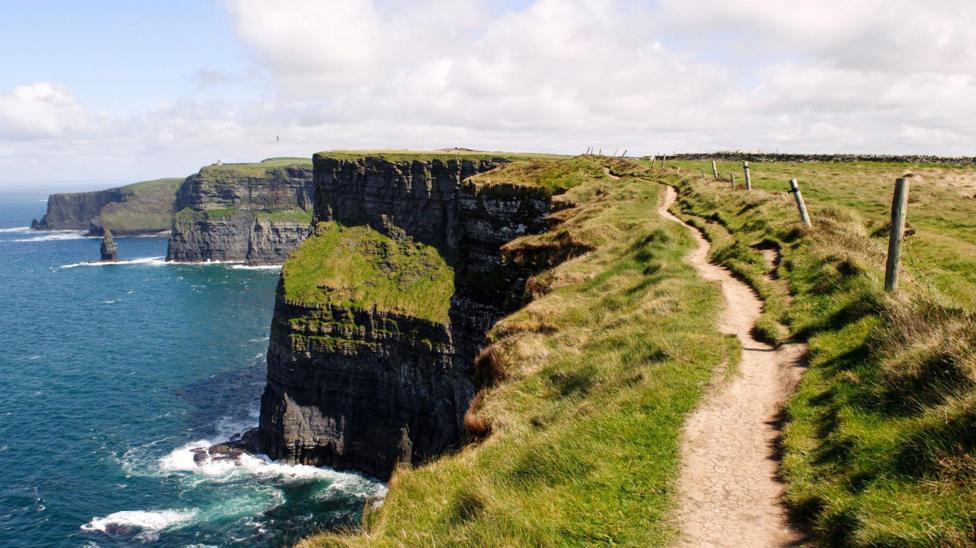 Cliffs of Moher to be partially closed for rest of year - BBC News