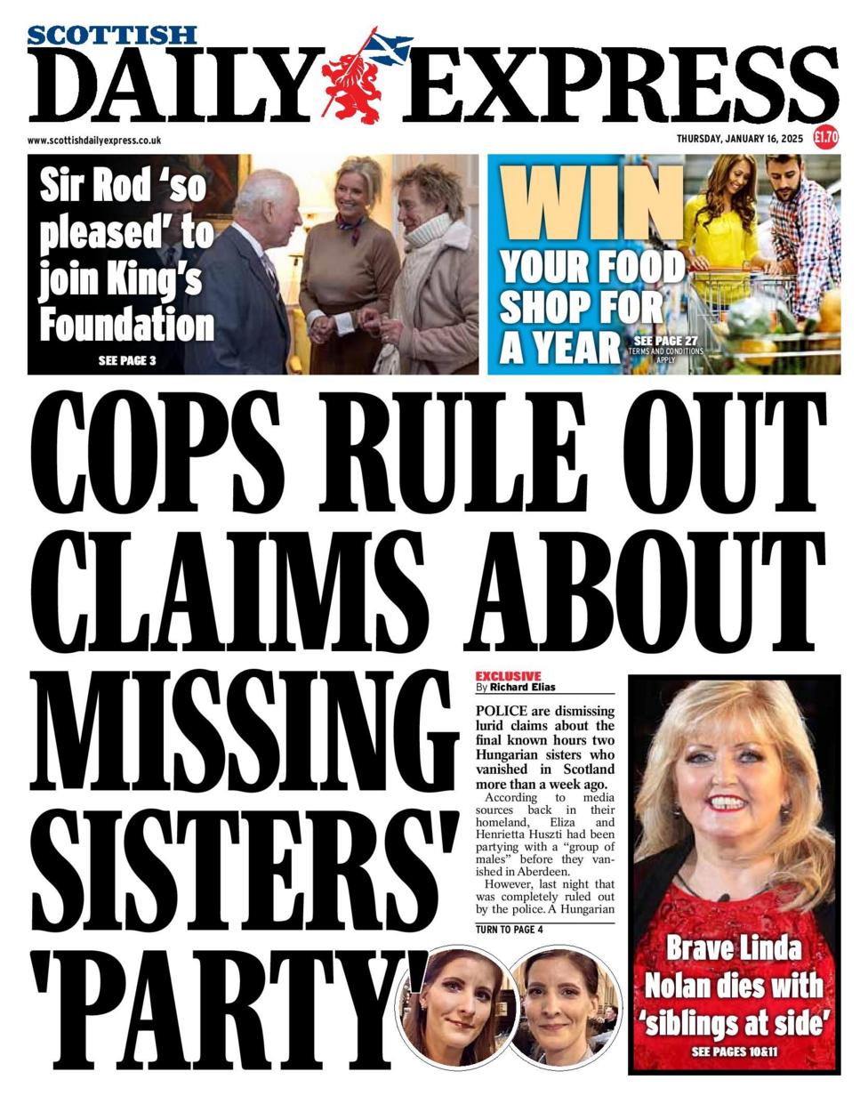 Scotland's papers: Ceasefire agreed and missing sisters latest - BBC News