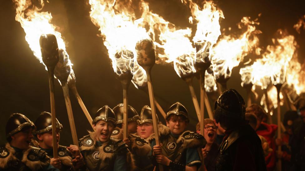 Europe's biggest fire festival sets Shetland alight - BBC Newsround