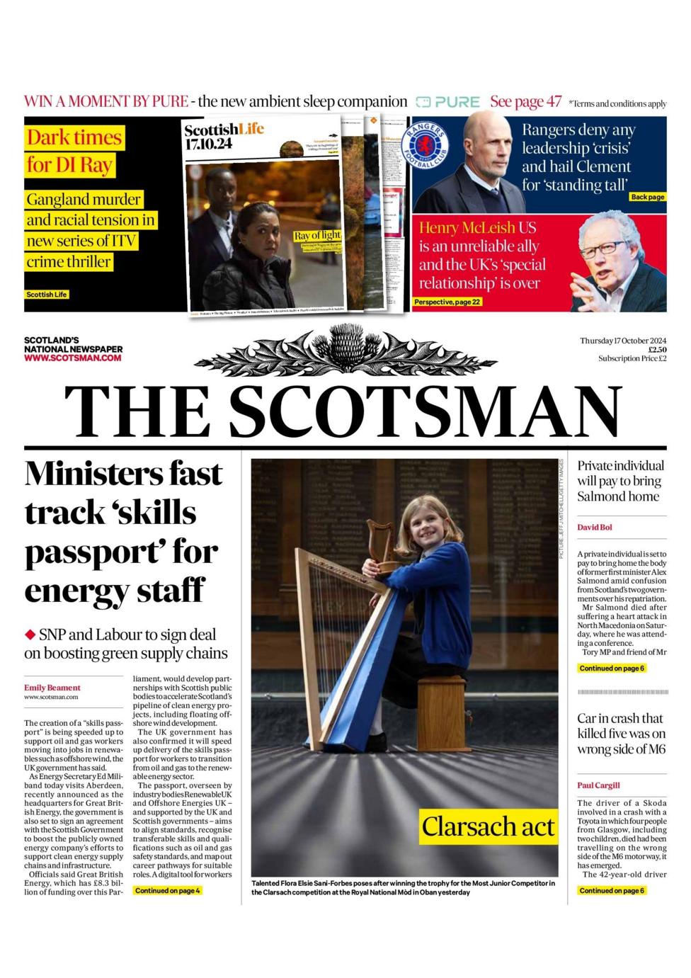 Scotland's papers: Scots die in M6 crash and budget 'backlash' - BBC News