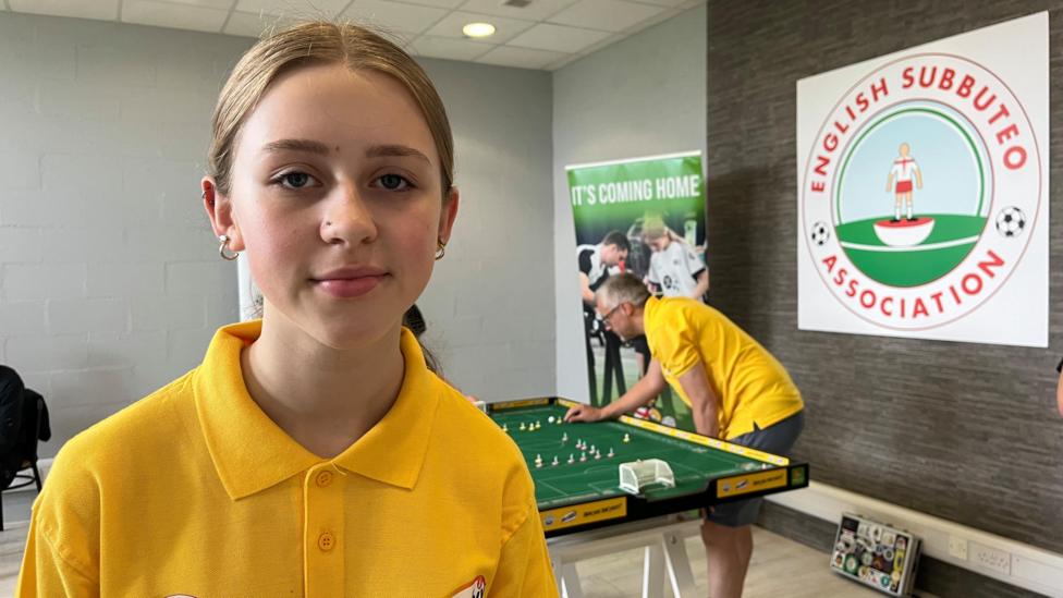 Team England practise in Milton Keynes for Subbuteo World Cup - BBC News