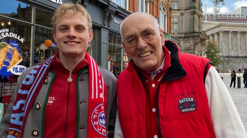 Bayern Munich fans flock to Birmingham for Aston Villa match - BBC News