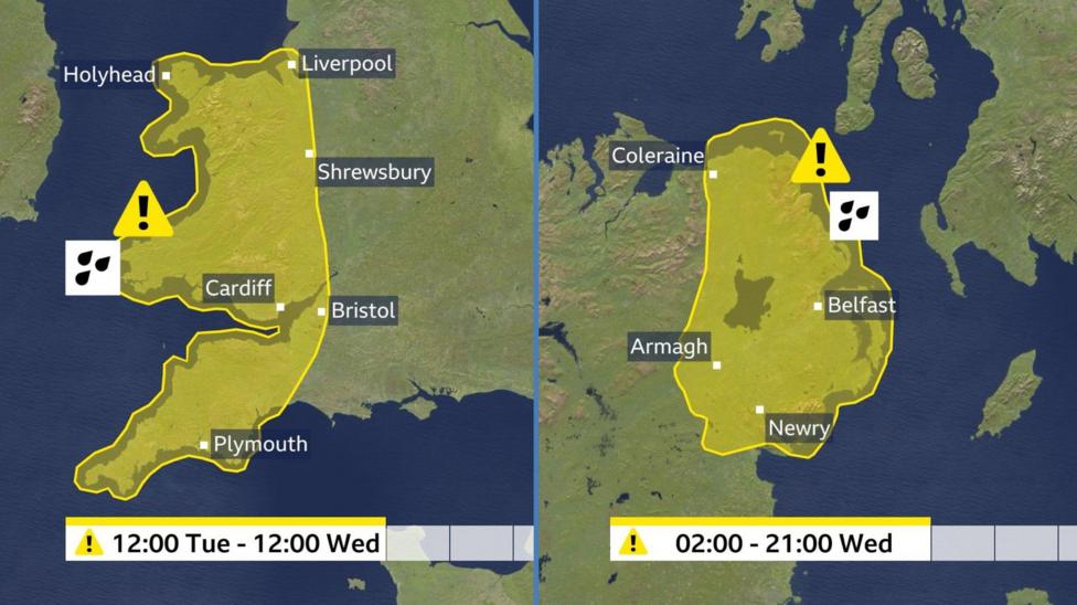 UK weather: Rainfall warnings issued as April showers return - BBC Weather