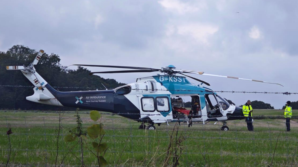 A27: Man in hospital with life-threatening injuries after crash - BBC News