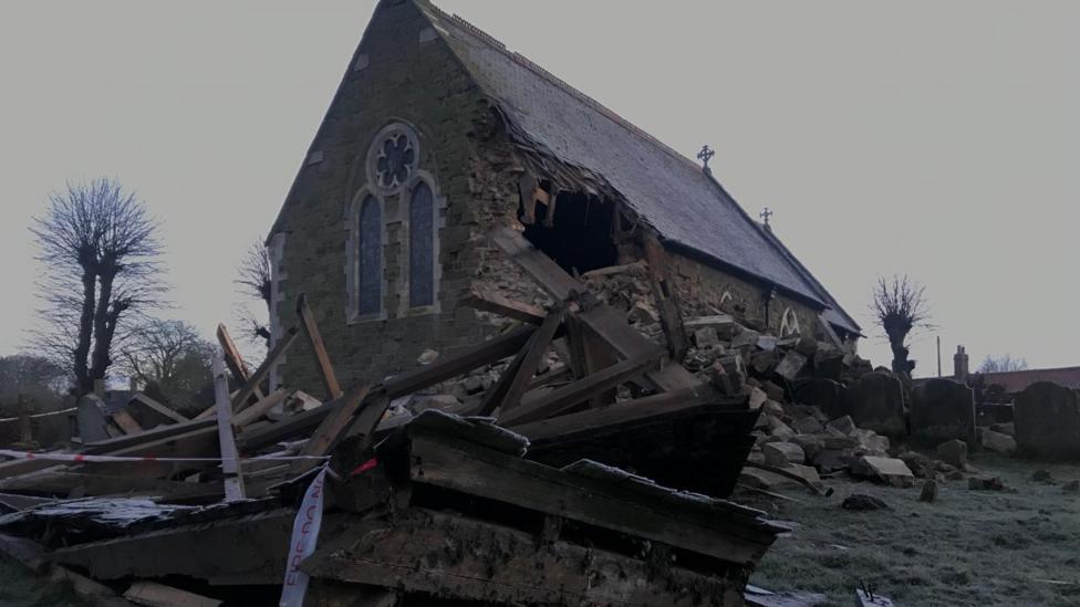 Repair of High Toynton collapsed church was 'mission impossible' - BBC News