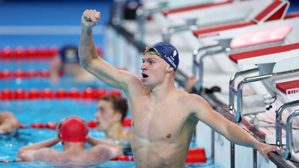 Olympic swimming: France's Leon Marchand wins 400m medley gold in ...