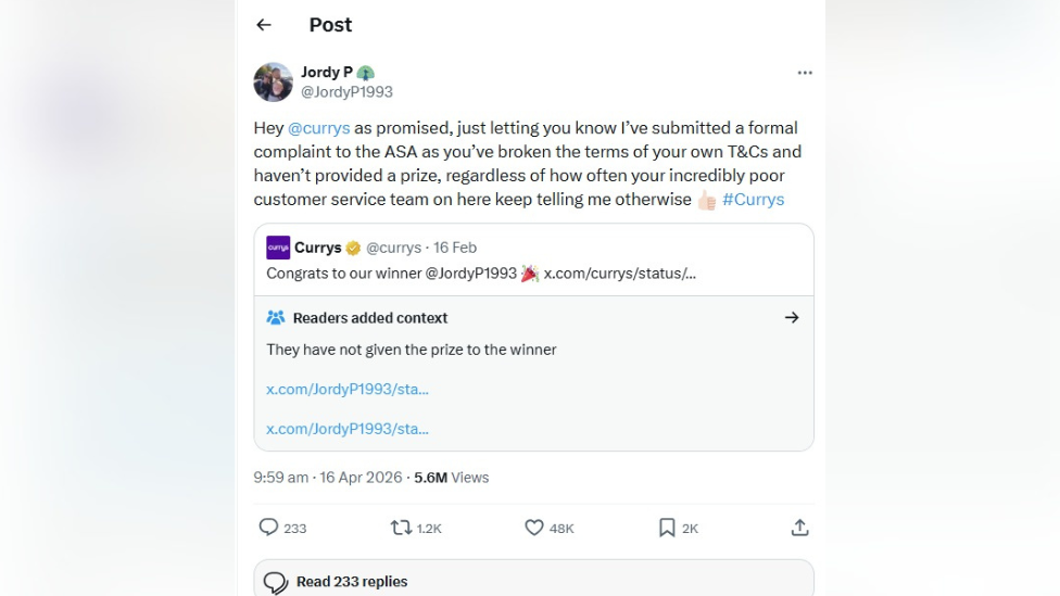 The Leeds coffee machine winner 'ghosted' by Currys until tweet went ...