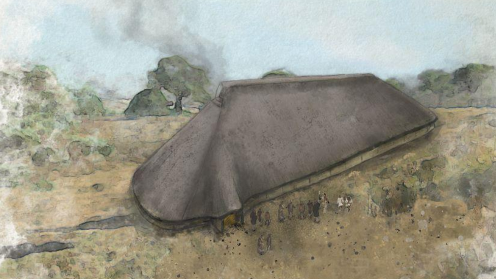 Ancient Stone Age farming hall discovered under Scottish school - BBC ...