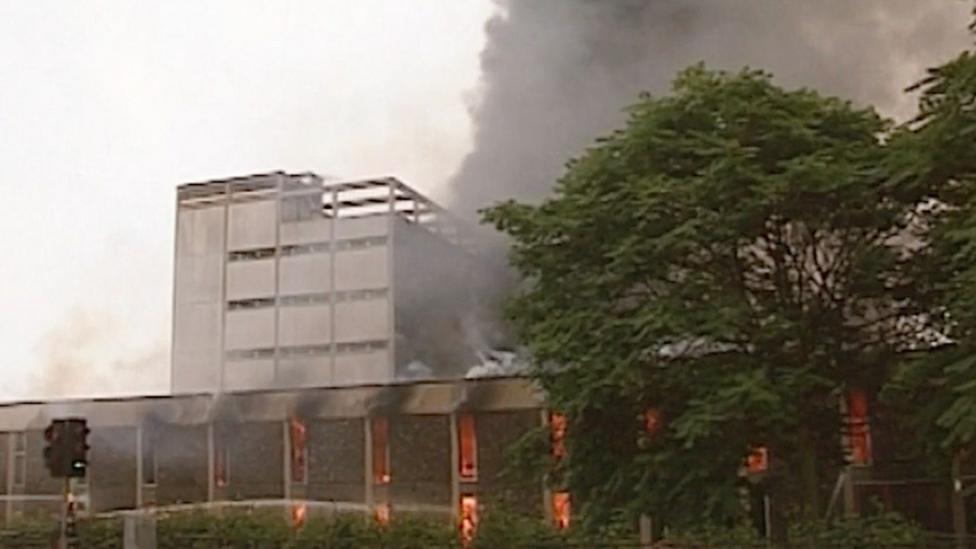 Norwich library fire remembered 30 years on - BBC News
