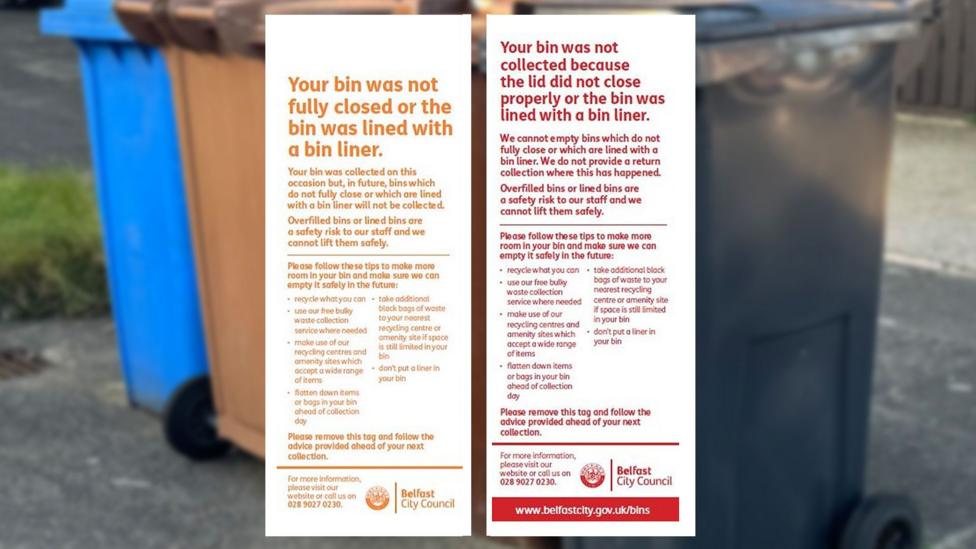 Belfast bins: Overfilled bins may not be emptied by council - BBC News