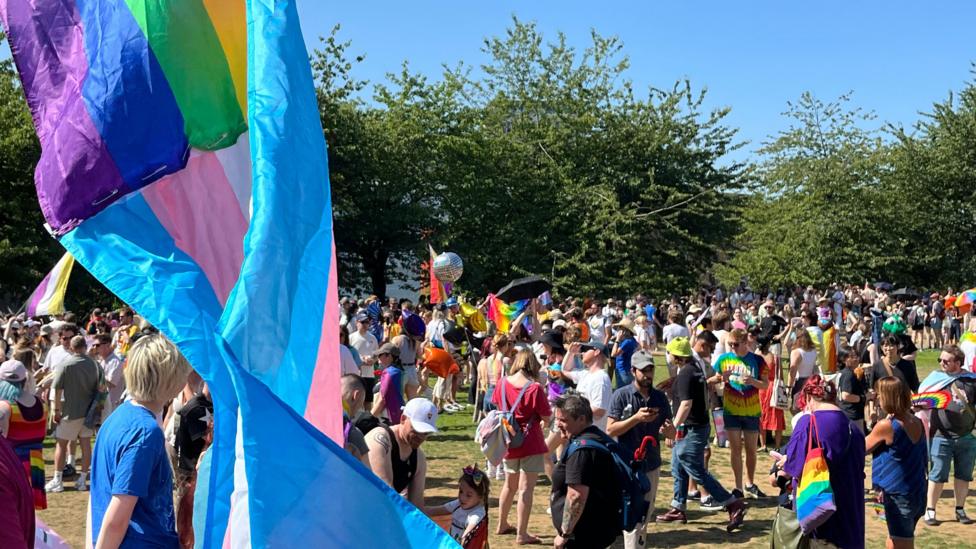 Thousands march through city for Bristol Pride - BBC News
