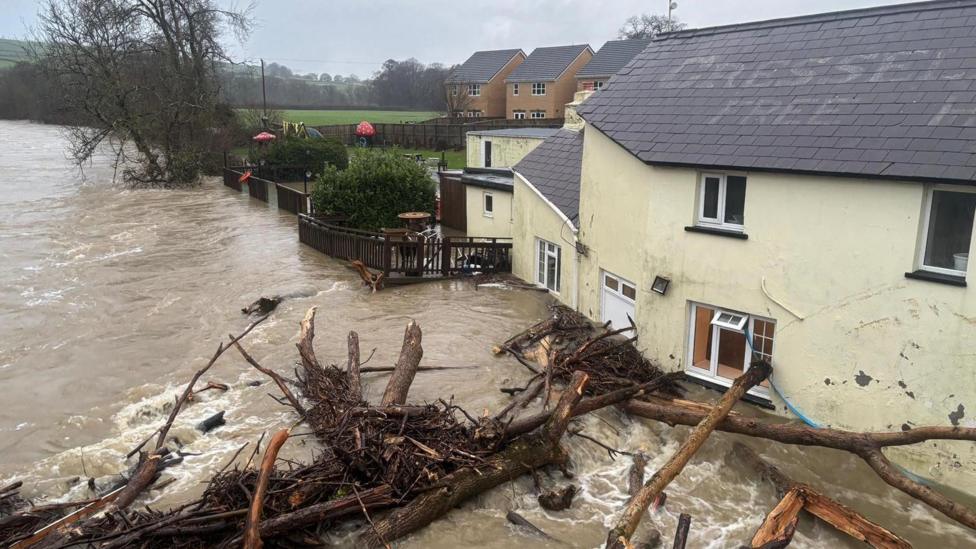 Llifogydd a thrafferthion teithio yn sgil rhybuddion am law trwm - BBC ...
