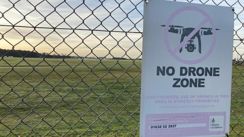 Mystery of UK air base drone sightings persists - BBC News