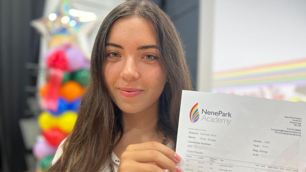 Hard work 'pays off' for Peterborough A-level students - BBC News