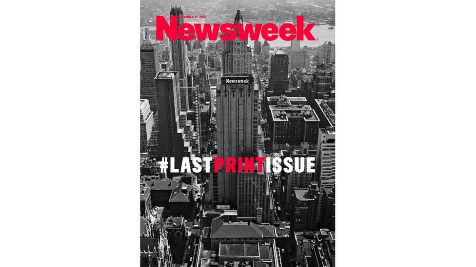 Final print edition of Newsweek - BBC News