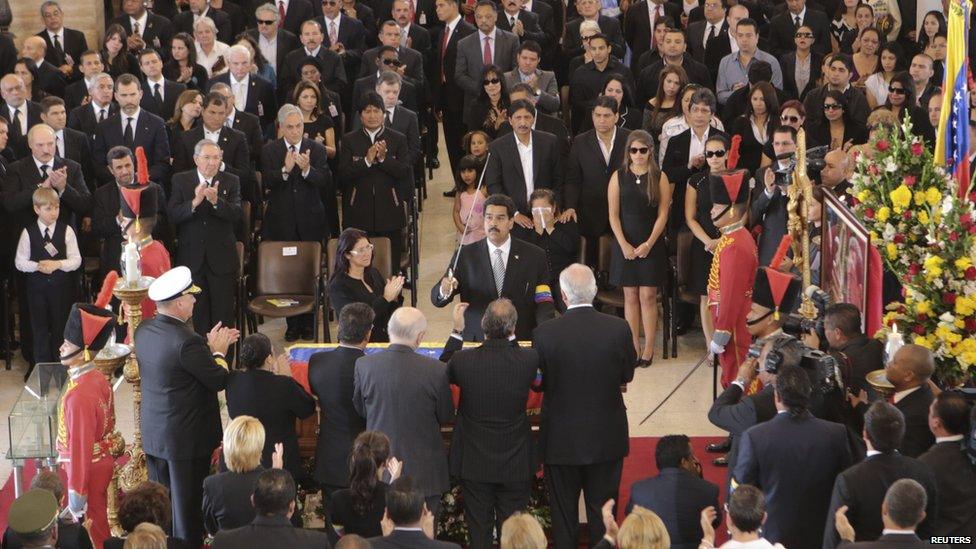In pictures: Hugo Chavez funeral - BBC News