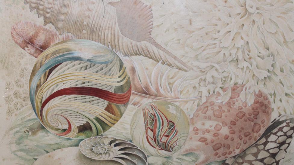 Elsi Eldridge: Art work by wife of RS Thomas on show - BBC News