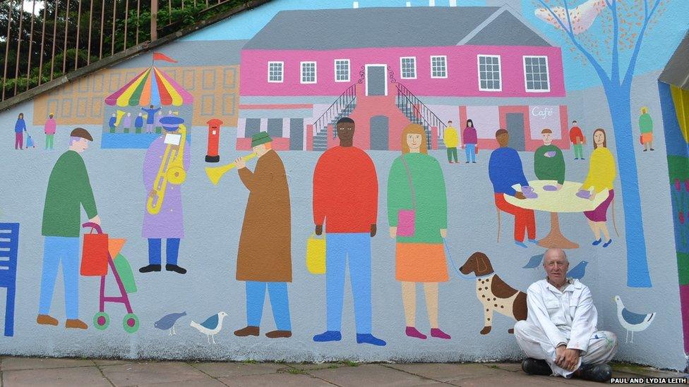 Carlisle 1970s subway transformed by art - BBC News