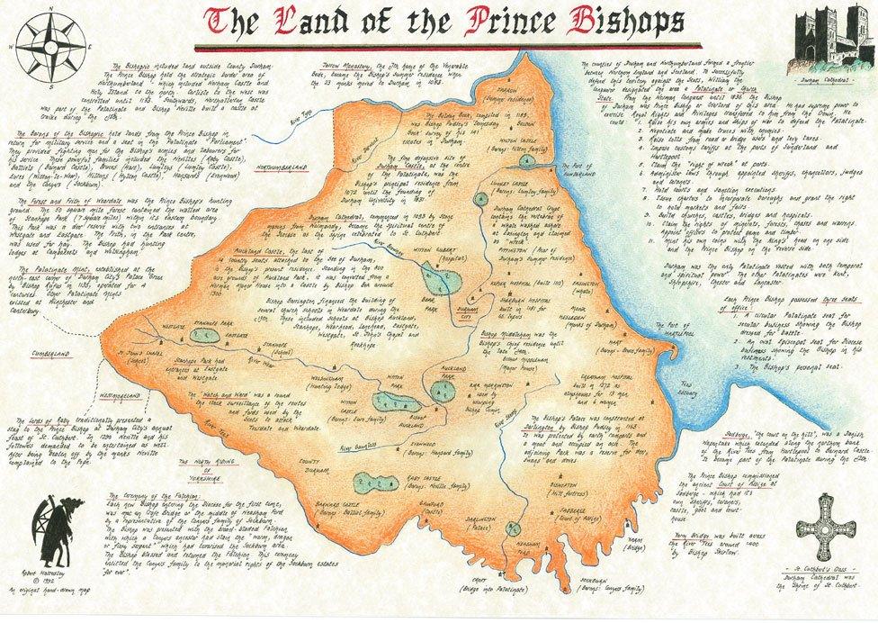 Hand-drawn history maps go on sale for charity - BBC News