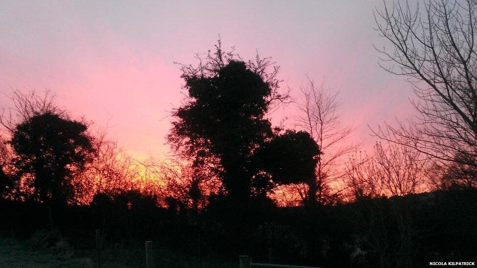 In pictures: Spectacular winter sunrises in Northern Ireland - BBC News
