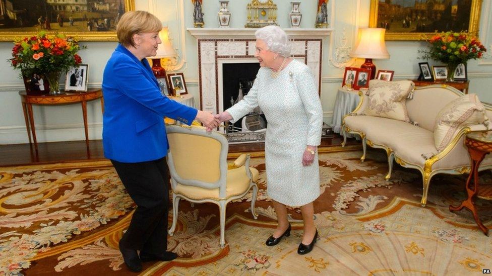 In pictures: Angela Merkel's visit to the UK - BBC News