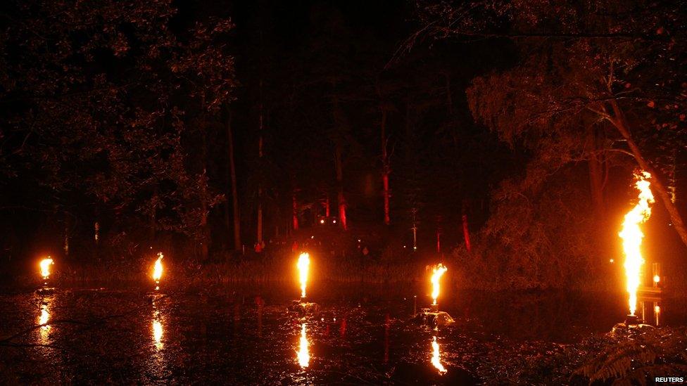 In Pictures: Enchanted Forest returns to Pitlochry wood - BBC News