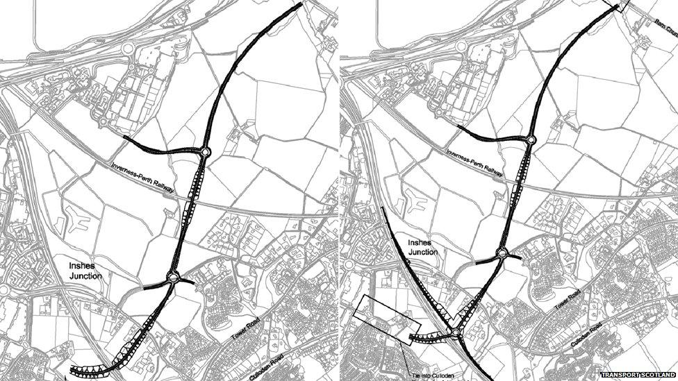 Plans for new road layouts around Inverness released - BBC News
