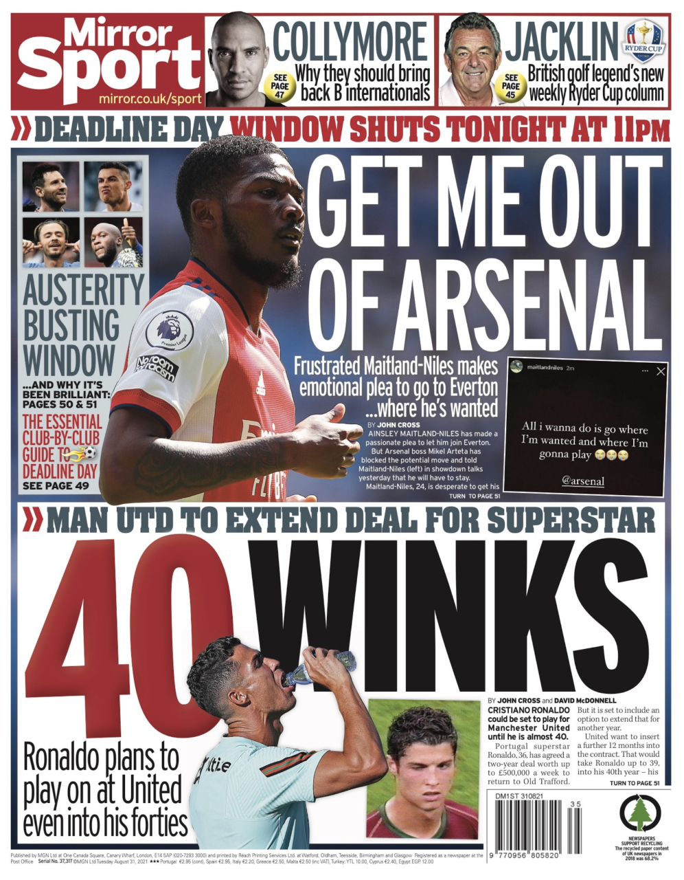 Tuesday's back pages - BBC Sport