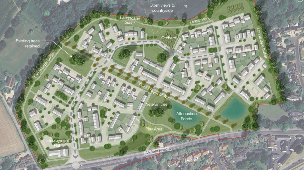 Developer to build 150 homes near Pickwick in Wiltshire - BBC News