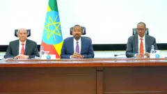 MM Abiy Ahimad, Ittaan MM Tamsagan Xirunaa fi ittaanaa pirezidantii mana maree Badhaadhinaa Ahimad Faaraah yeroo walgahii mana maree paartichaa duraa turaniitti 