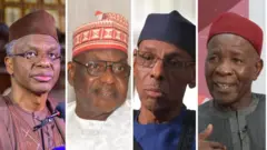 Daga hagu: Nasir El-Rufa'i, Rufa'i Hanga, Hakeem Baba-Ahmed da Buba Galadima