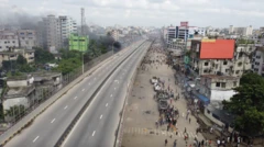 পাঁচই অগাস্ট দুপুরে ধারণ করা যাত্রাবাড়ী এলাকার ড্রোন ভিডিও