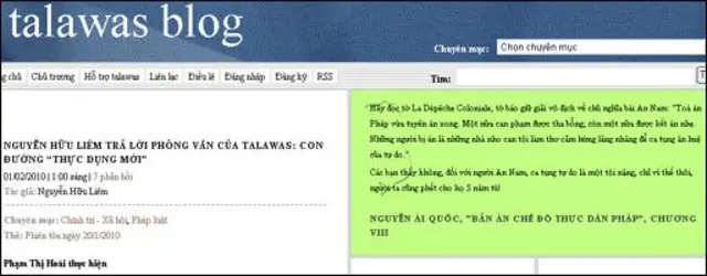 Talawas hoạt động trở lại - BBC News Tiếng Việt