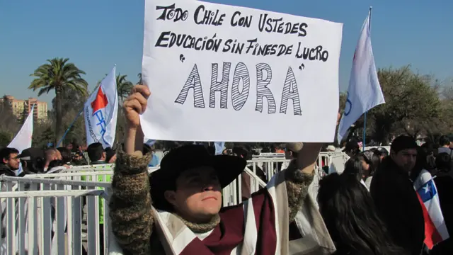 En fotos: las protestas de Chile en carteles - BBC News Mundo