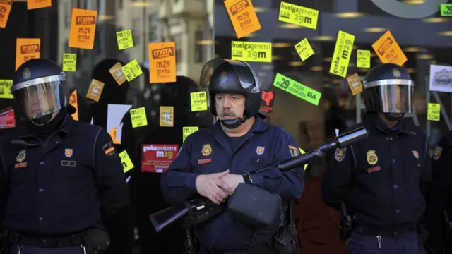 En fotos: Jornada de paro general en España - BBC News Mundo