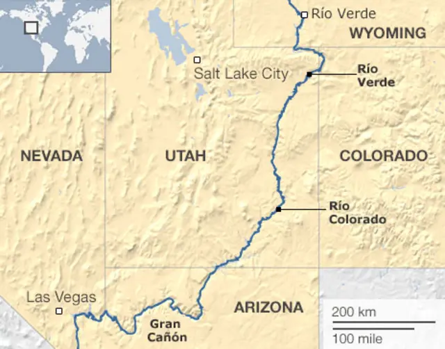 Mapa De La Cuenca Del Río Colorado
