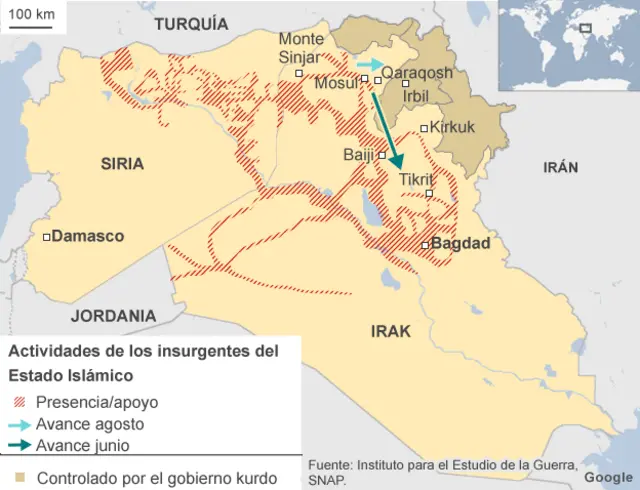Seis mapas para entender el conflicto en Irak - BBC News Mundo