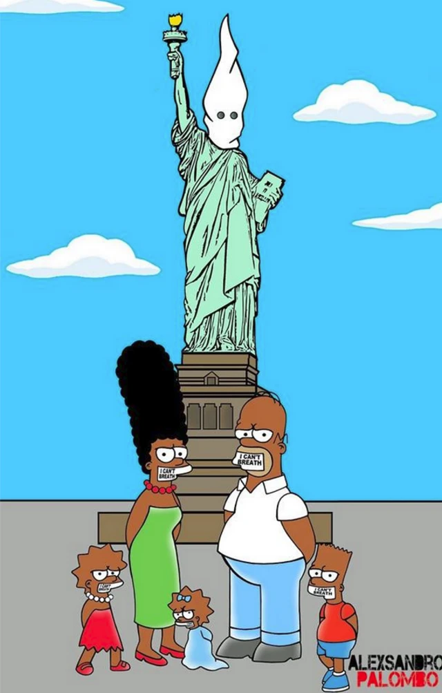 Artista cria 'Simpsons negros' contra racismo nos EUA - BBC News Brasil
