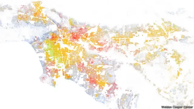 Los mapas que muestran los lugares con mayor segregación racial de EE ...